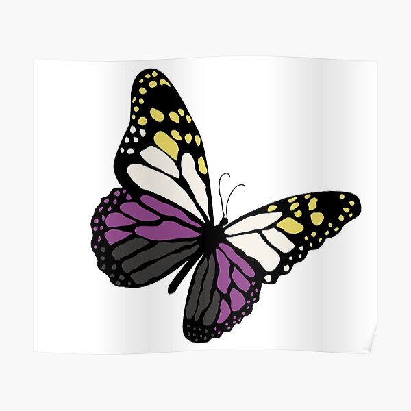 "non-binary monarch butterfly " Poster by Narniax | Redbubble