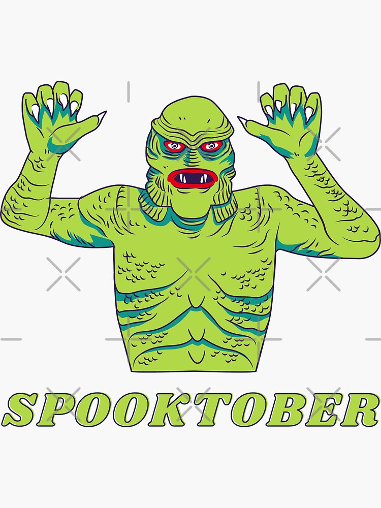 "Spooktober swamp monster" Sticker by greatpochika | Redbubble