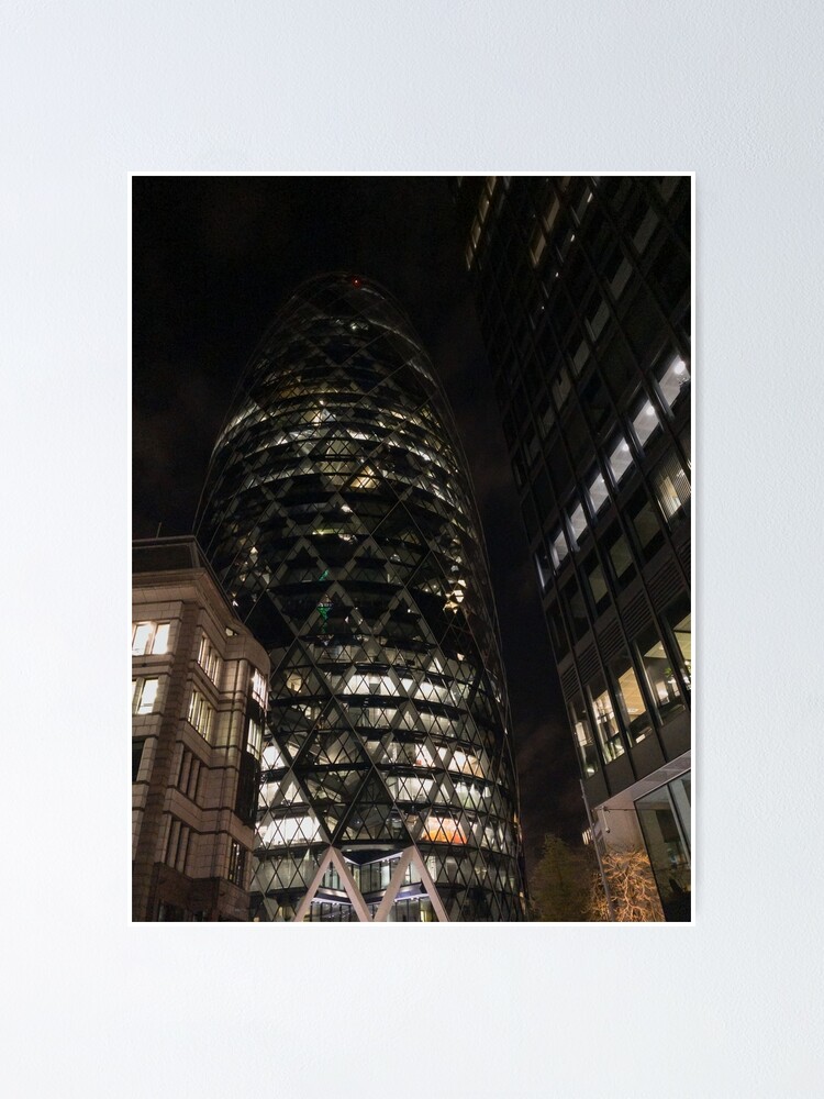 "The Gherkin - London" Poster by ScalaAdAstra | Redbubble