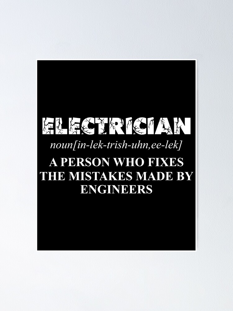 Poster avec l'œuvre « Électricien Électricité Électricité Génie ...