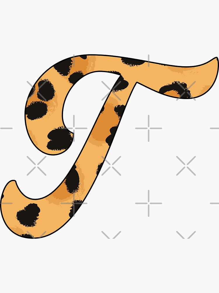 "Leopard T alphabet Transparent Letter Sticker." Sticker for Sale by ...