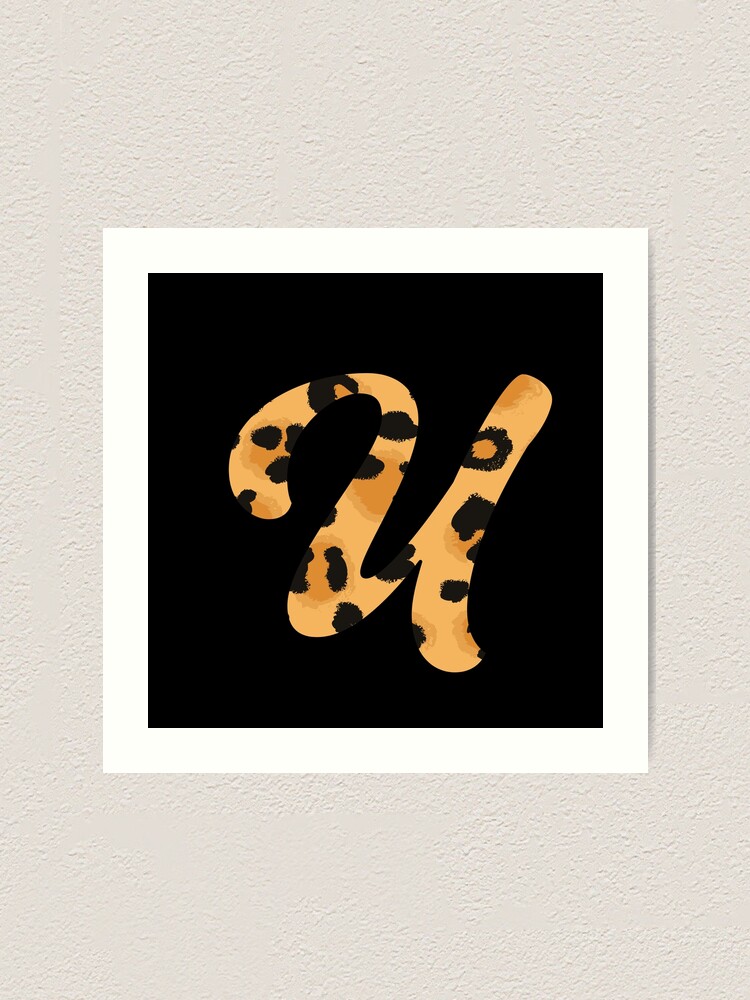 "Leopard U alphabet Transparent Letter Sticker." Art Print for Sale by ...