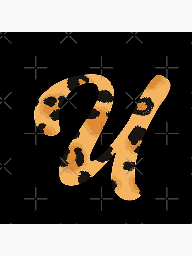 "Leopard U alphabet Transparent Letter Sticker." Art Print for Sale by ...