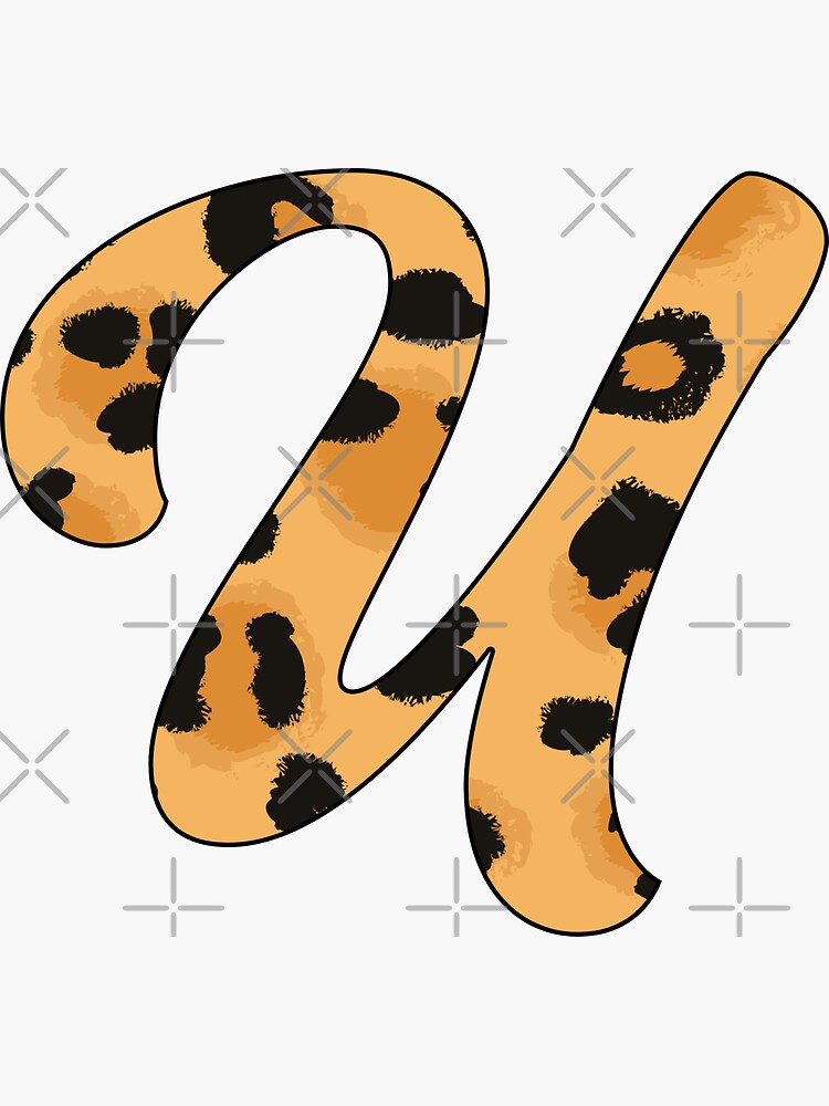 "Leopard U alphabet Transparent Letter Sticker." Sticker by ...