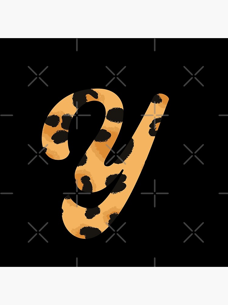 "Leopard Y alphabet Transparent Letter Sticker." Art Print by ...