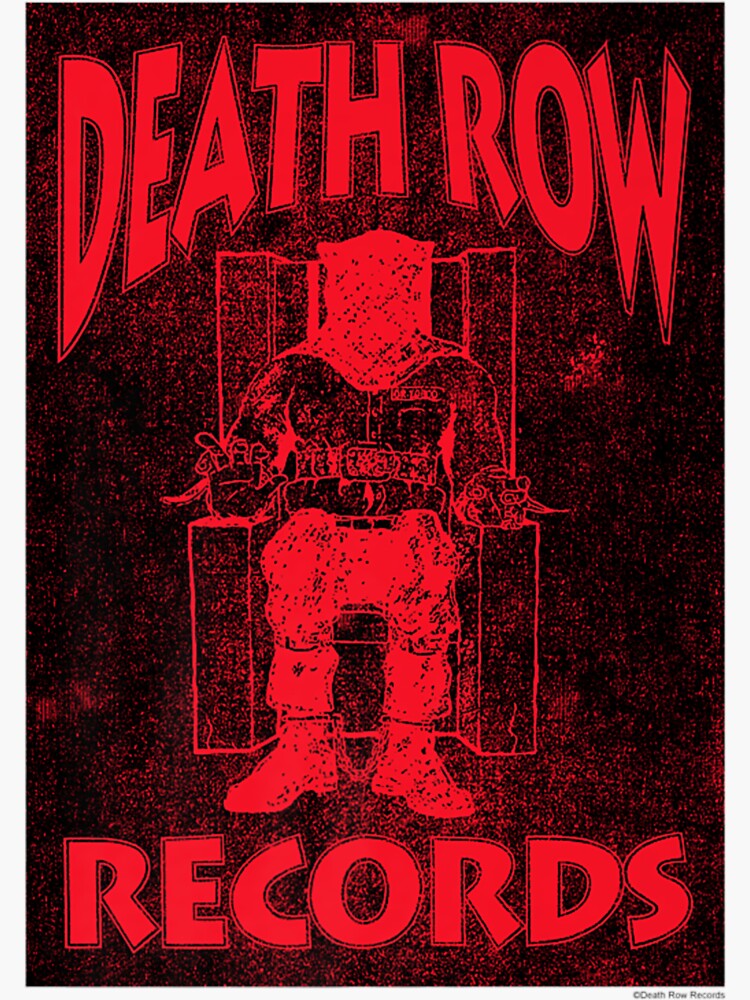 "Vintage Death Row Records Logo Distressed Black Box" Sticker for Sale ...