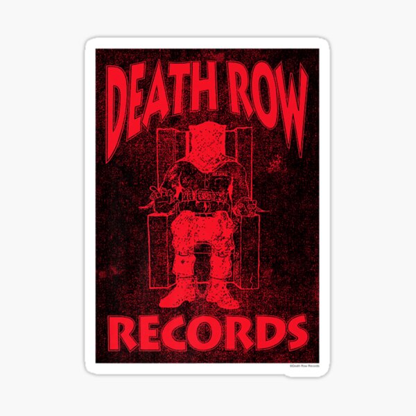 "Vintage Death Row Records Logo Distressed Black Box" Sticker for Sale ...