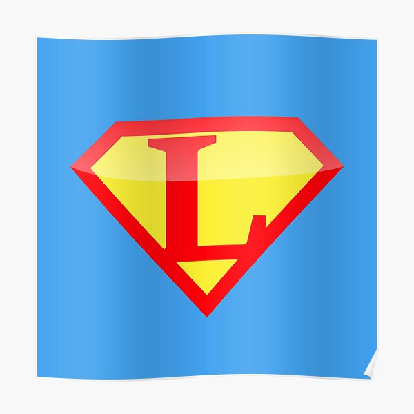 "Superhero symbol. Letter L logo." Poster for Sale by waldemart | Redbubble