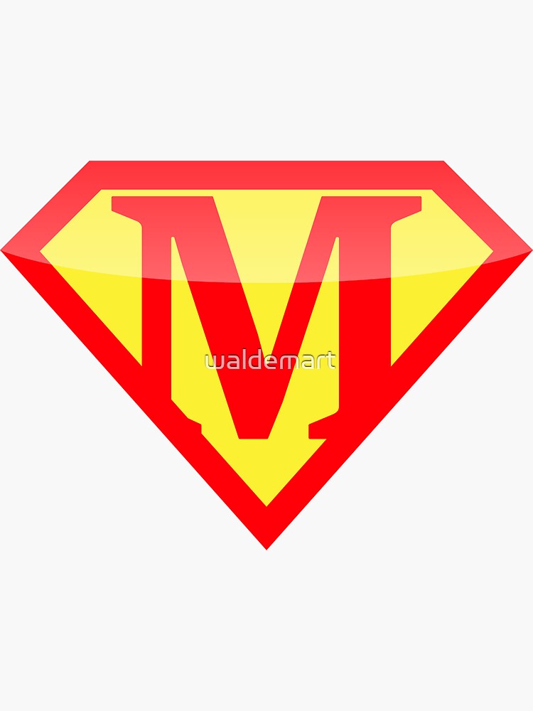 "Superhero symbol. Letter M logo." Sticker for Sale by waldemart ...
