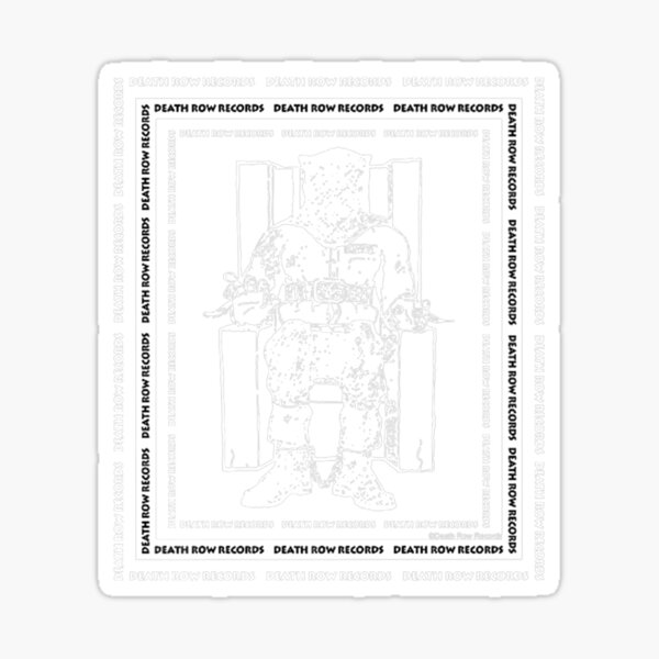"Gift Retro Death Row Records Wrap Around Text With Logo" Sticker by ...