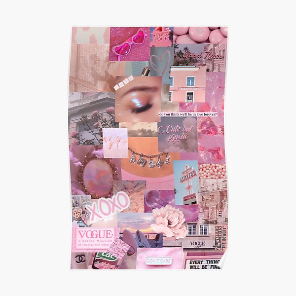 "Pink soft girl aesthetic " Poster by Annikakoster | Redbubble