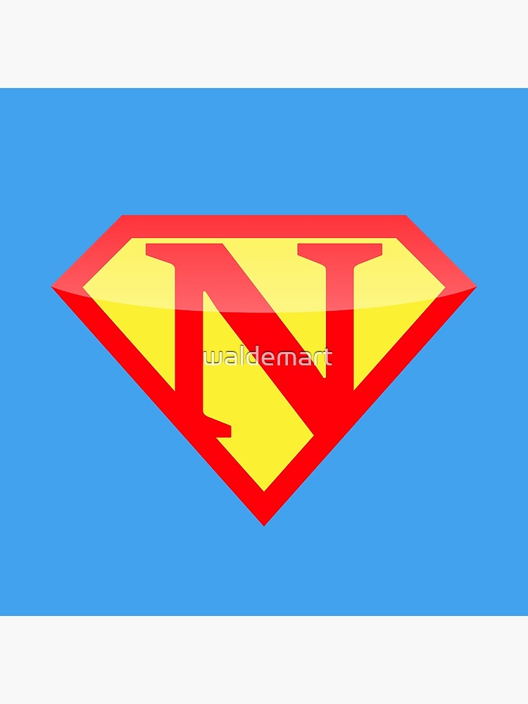 "Superhero symbol. Letter N logo." Art Print by waldemart | Redbubble
