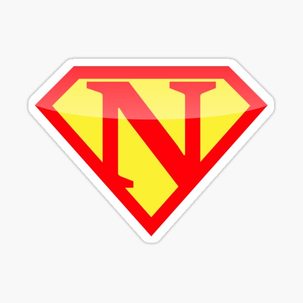 "Superhero symbol. Letter N logo." Sticker for Sale by waldemart ...
