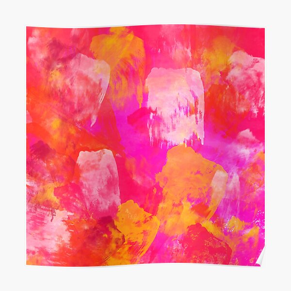 "Hot Pink Bold Abstract" Poster for Sale by Cecelia-Howard | Redbubble