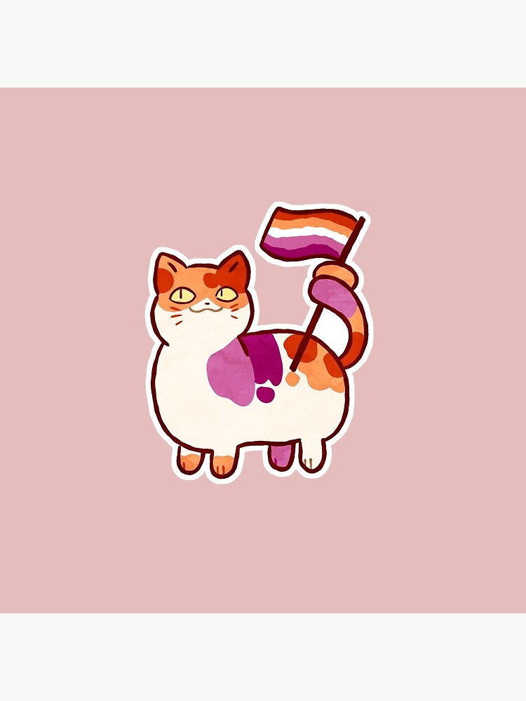 Lesbian Pride Cat Pin sold by Brenda Lee | SKU 5871771 | 20% OFF Printerval