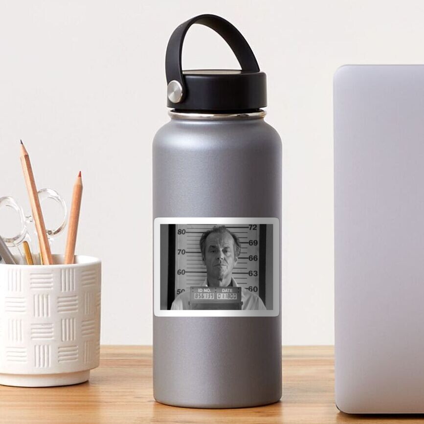"Jack Nicholson Mugshot" Sticker by Diaz-Shop | Redbubble