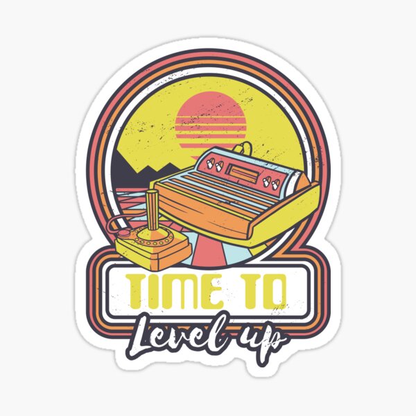 "Time To Level Up" Sticker for Sale by Mimic-Gaming-Co | Redbubble