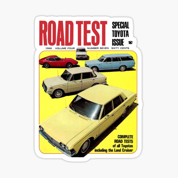 "TOYOTA RANGE 1968 - MAGAZINE COVER" Sticker for Sale by ThrowbackM2 ...