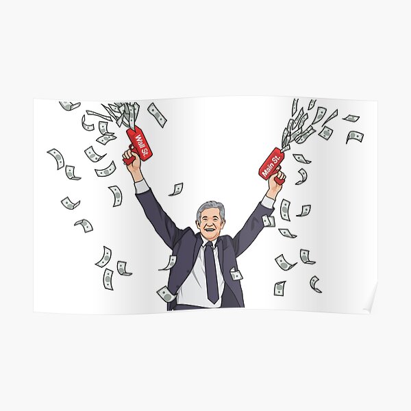 "Jpow Money Printer Fed" Poster by ArtOfRandom | Redbubble