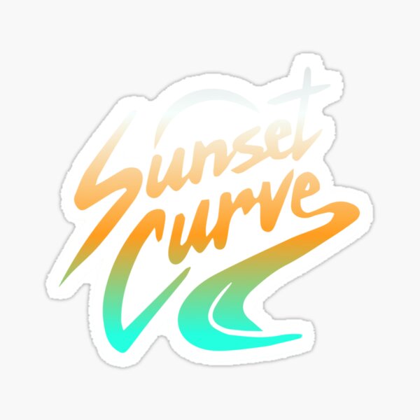 "SUNSET CURVE BAND LOGO" Sticker for Sale by ianollave | Redbubble