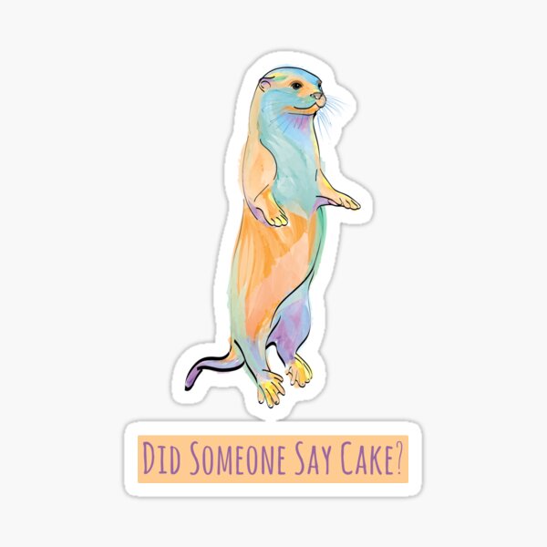 "Greedy Otter Sticker" Sticker by KeelyCreates | Redbubble