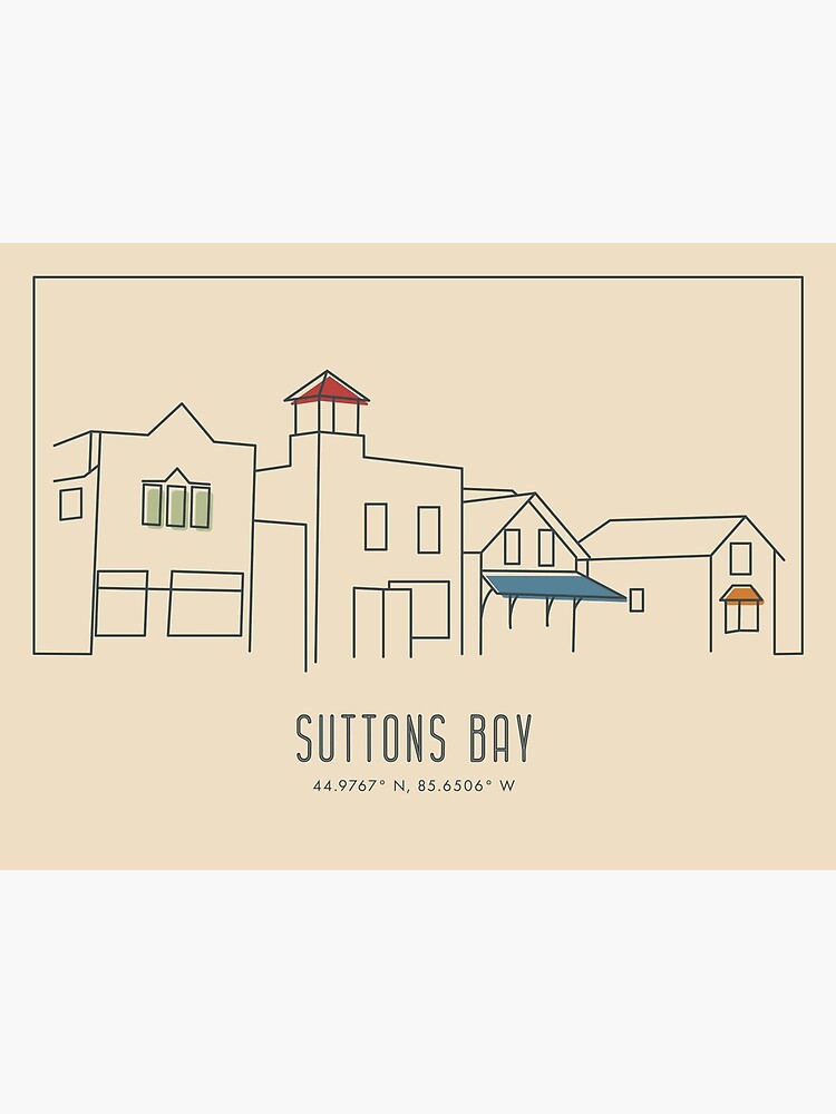 "Suttons Bay, Michigan Travel Poster Art" Poster by StackingStones ...