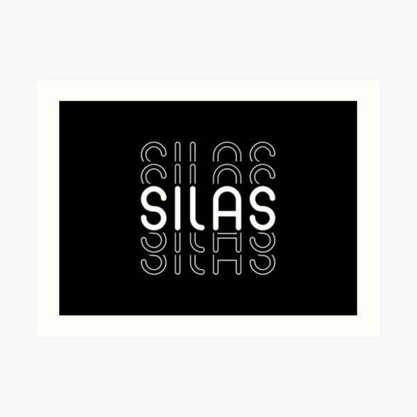 "Silas Name in Black and White Style" Art Print by Time-is-Money ...