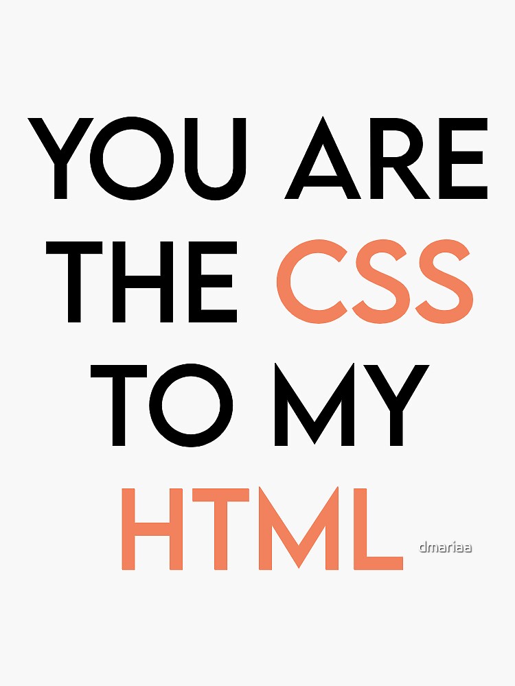 "css/html" Sticker by dmariaa | Redbubble