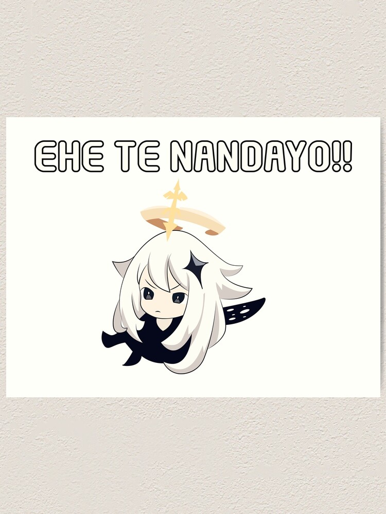 "Genshin Impact Ehe te nandayo" Art Print for Sale by Migi-Desu | Redbubble