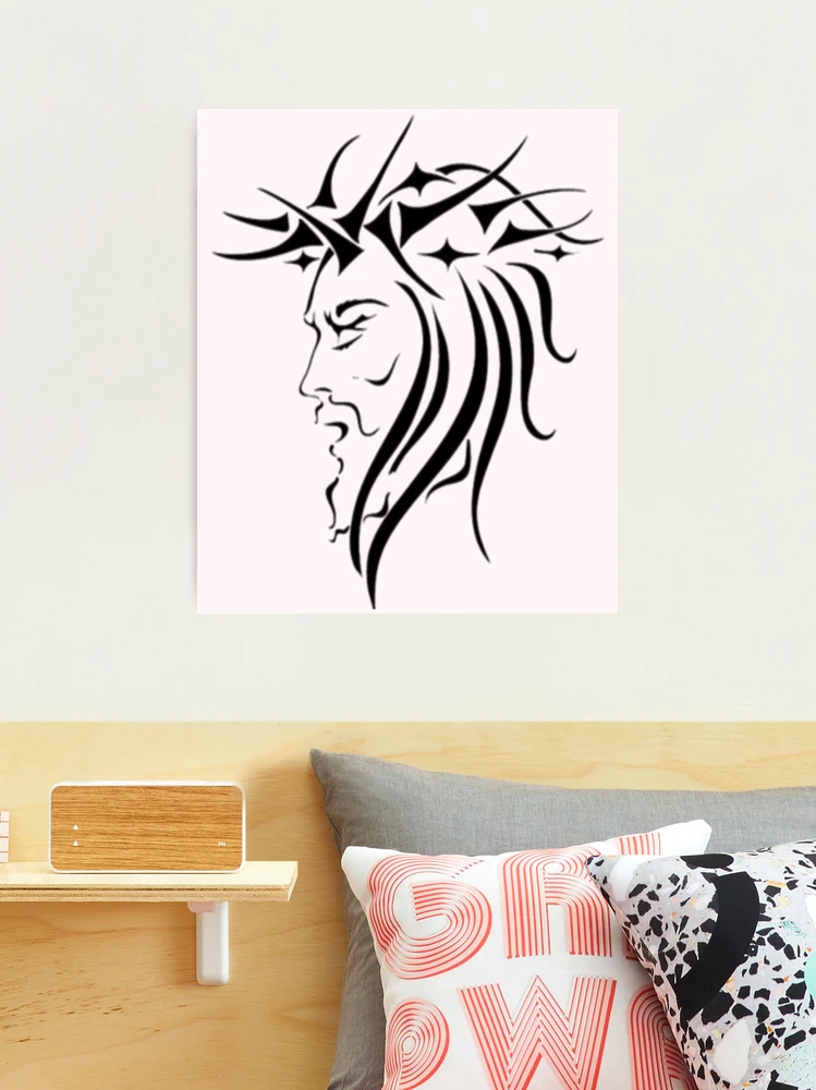 Jesus Face Tribal Tattoo Jesus Tatt2 ⛓💥 #tattoo #trad