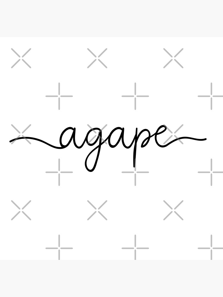 "Agape - Christian Quote Retro Bible Verse" Poster for Sale by ...