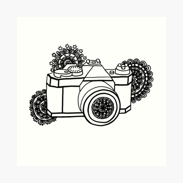 "Mandala Camera" Art Print for Sale by sammyjodesigns | Redbubble