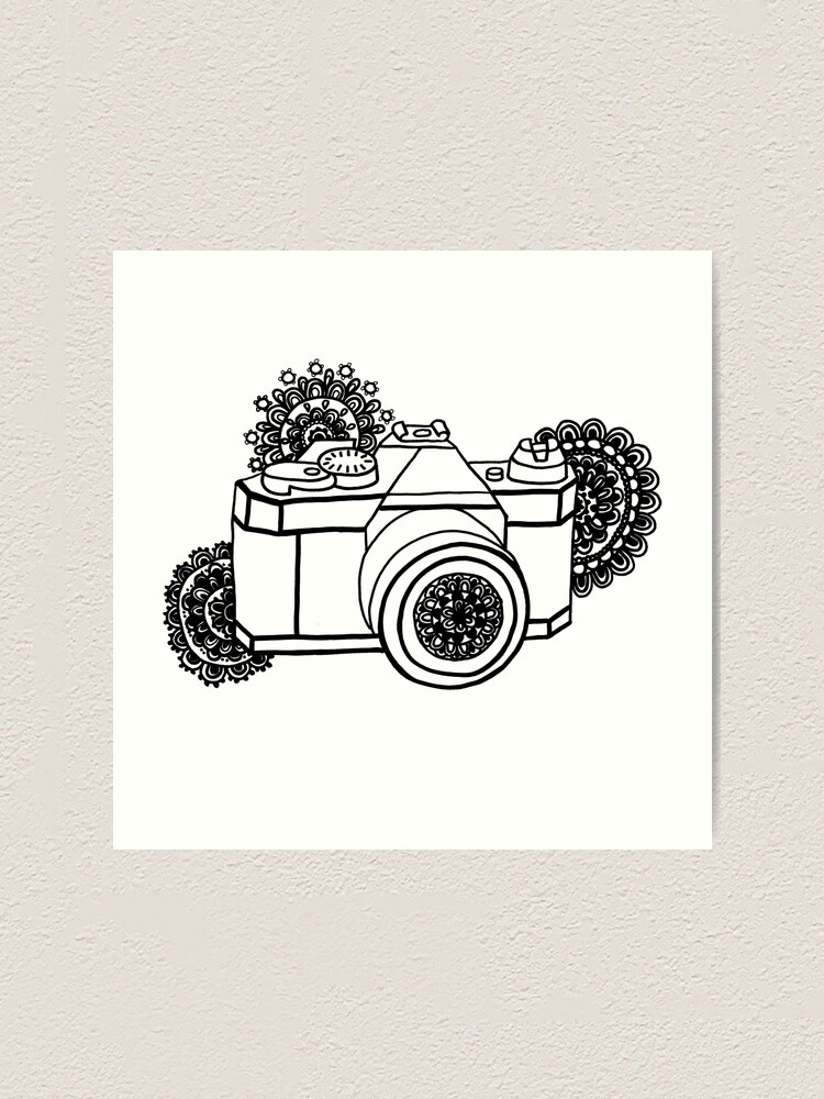 "Mandala Camera" Art Print for Sale by sammyjodesigns | Redbubble