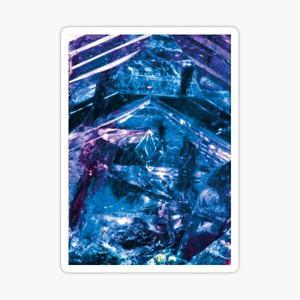 "Crystalize - Blue Crystal" Sticker for Sale by JuicySchinken | Redbubble