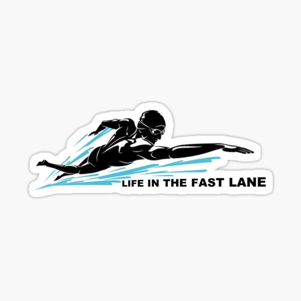 "Life in the fast lane" Sticker for Sale by BingBangDesigns | Redbubble