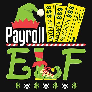 "Payroll Elf Christmas Xmas Payroll Clerk Manager" Sticker for Sale by ...