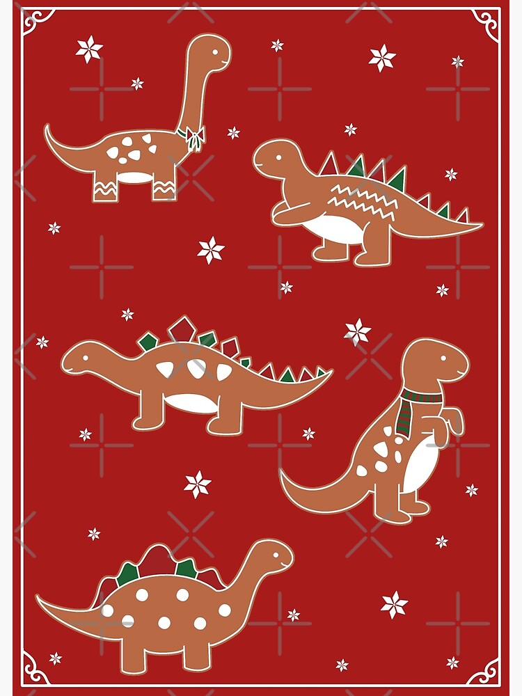 "Pack christmas gingerbread dinosaurs" Poster by galax-C | Redbubble
