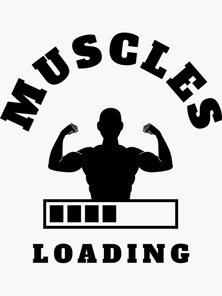 "Muscles loading" Sticker for Sale by capaa | Redbubble