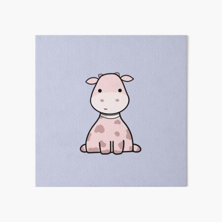 "Cute Cartoon Strawberry Cow" Art Board Print by carroteraser | Redbubble