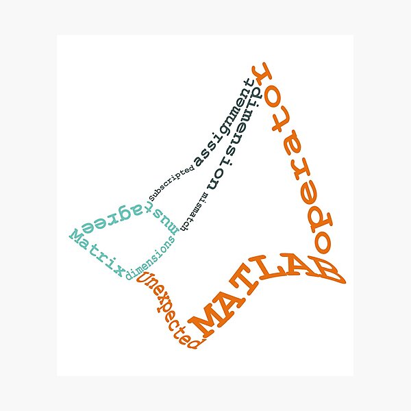 Lámina fotográfica «Logotipo de MATLAB con errores comunes» de Y-TZ ...