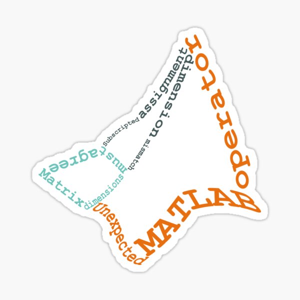 "MATLAB logo with common errors" Sticker for Sale by Y-TZ | Redbubble