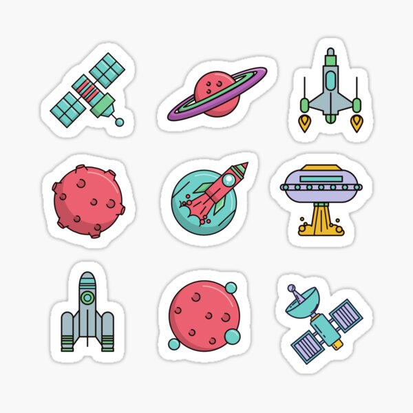 "Outer space V2" Sticker by Sinistire | Redbubble