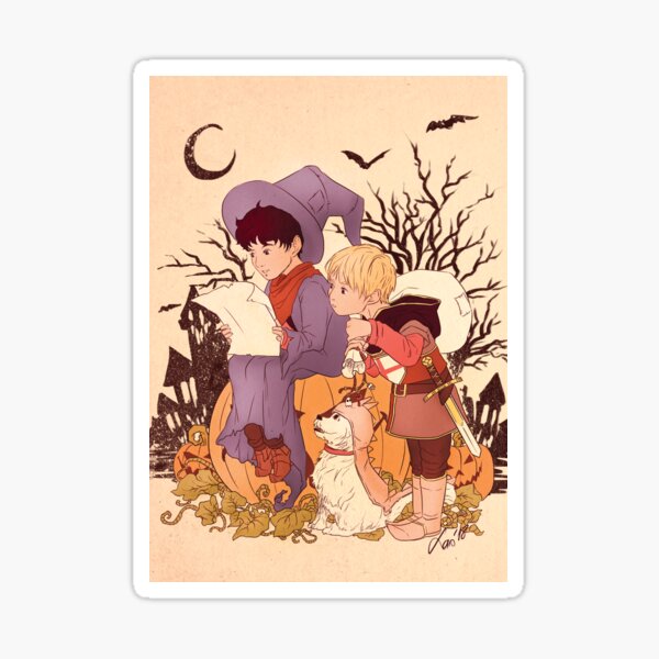 "Halloween kids" Sticker by lao-paperman | Redbubble