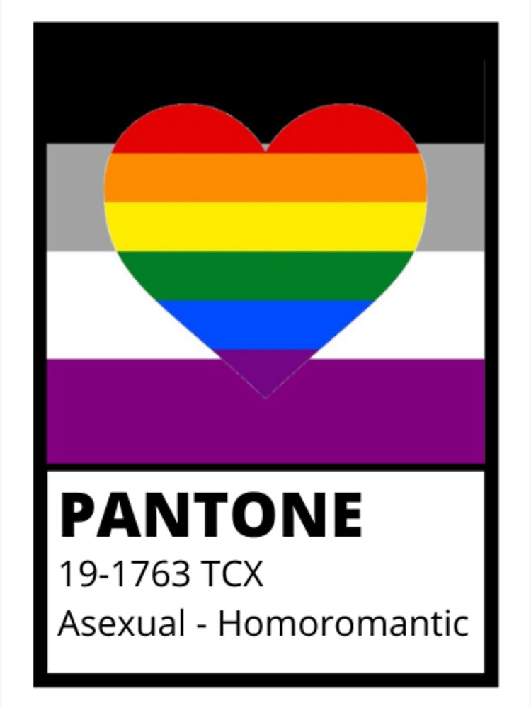 "Asexual Homoromantic Pantone Pride Sticker" Sticker for Sale by ...