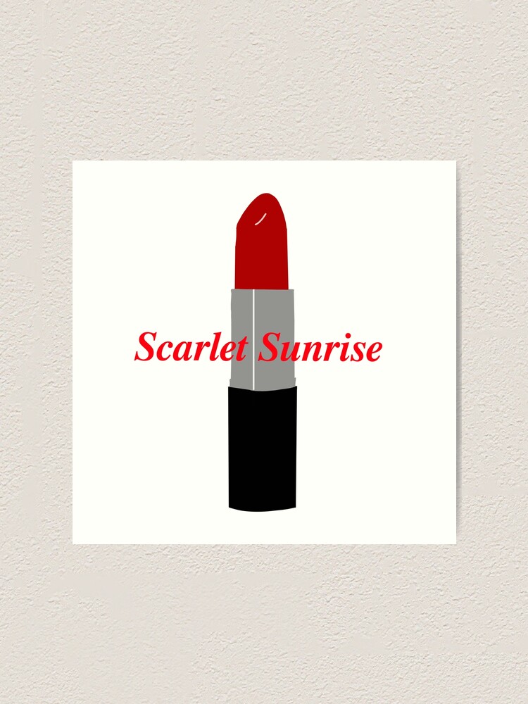 "Scarlet Sunrise One Day at a Time" Art Print for Sale by Blujaydraws ...