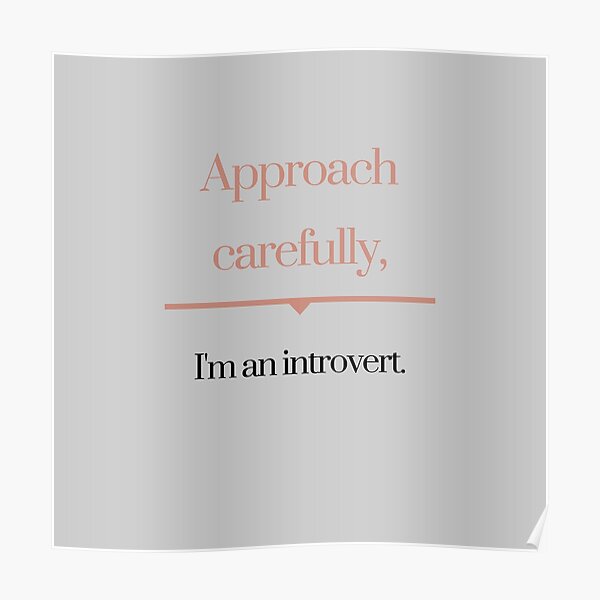 "Introvert Warning Sign" Poster by ivy-ish | Redbubble