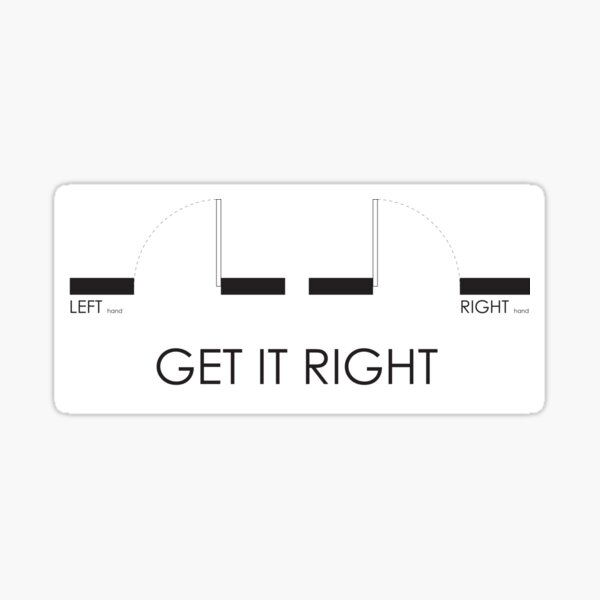 "Left, Right Get it Right" Sticker for Sale by pinspace | Redbubble