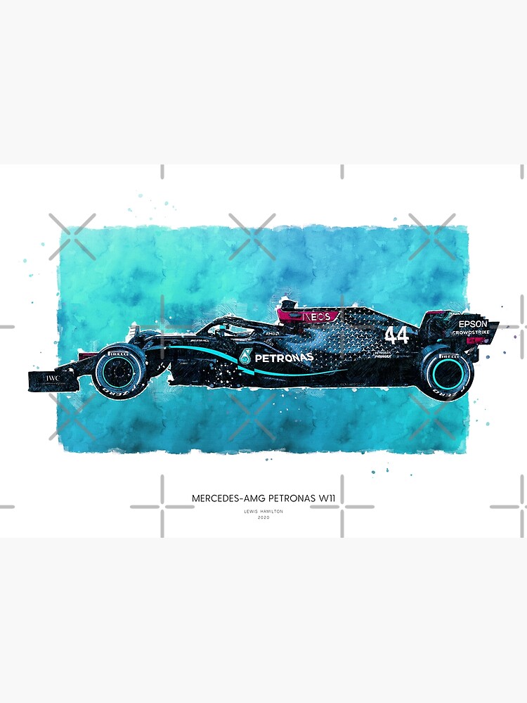 "Lewis Hamilton Mercedes W11 Car F1 Art Print" Poster for Sale by ...