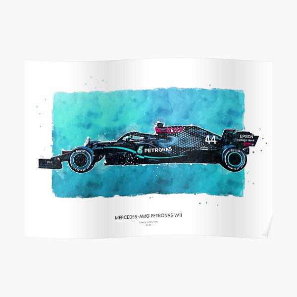 "Lewis Hamilton Mercedes W11 Car F1 Art Print" Poster for Sale by ...