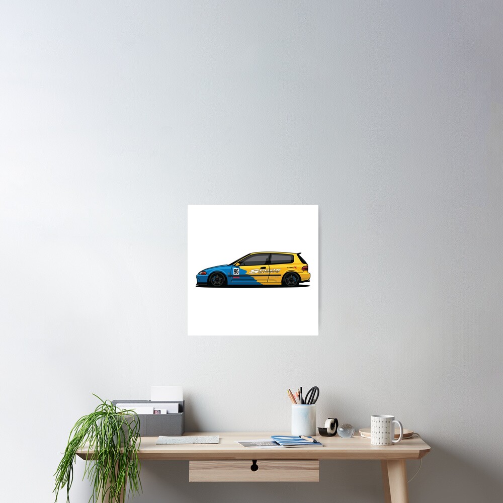 "HONDA EG 6 SPOON SPORT LIVERY" Sticker for Sale by AFMotive | Redbubble